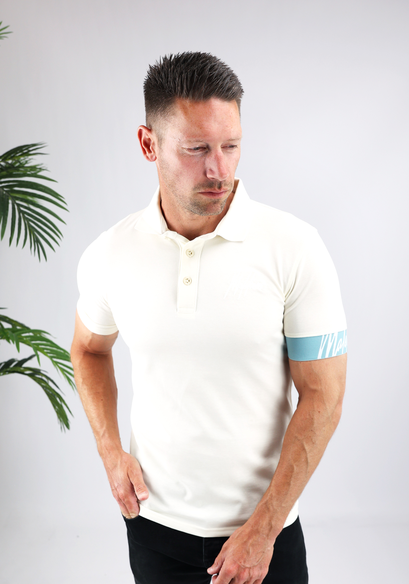 MALELIONS Captain Polo - Off White - Cotton District