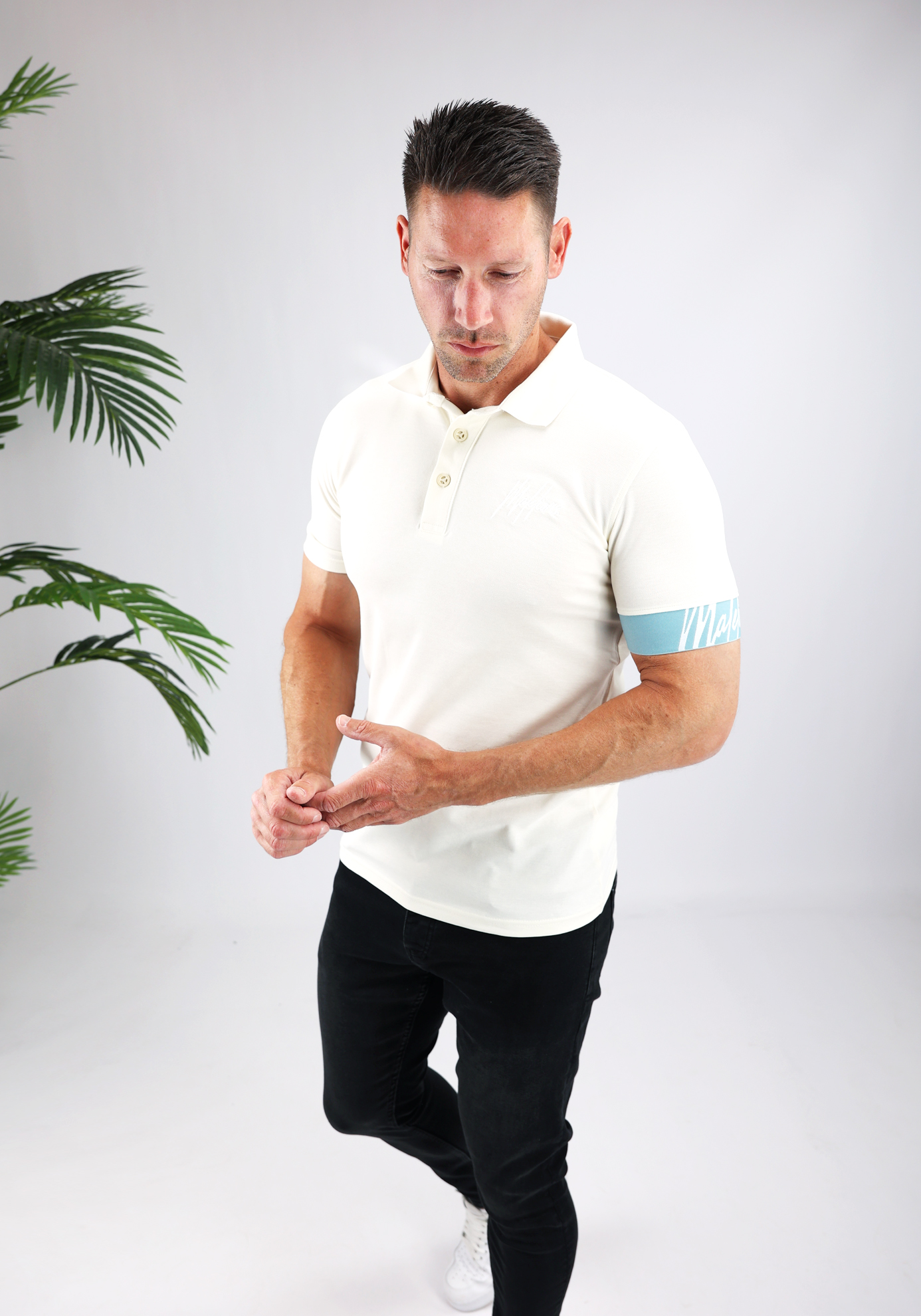 MALELIONS Captain Polo - Off White - Cotton District